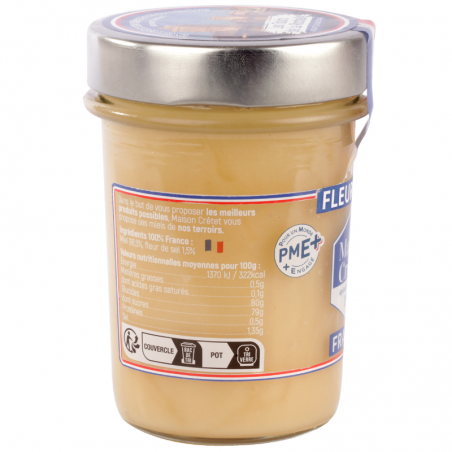 Maison Crétet | Fondant miel à la fleur de sel 250g | miel blanc et crémeux