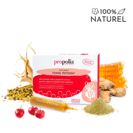 Tonic Potion® Propolis, Miel, Pollen, Gingembre et Acérola